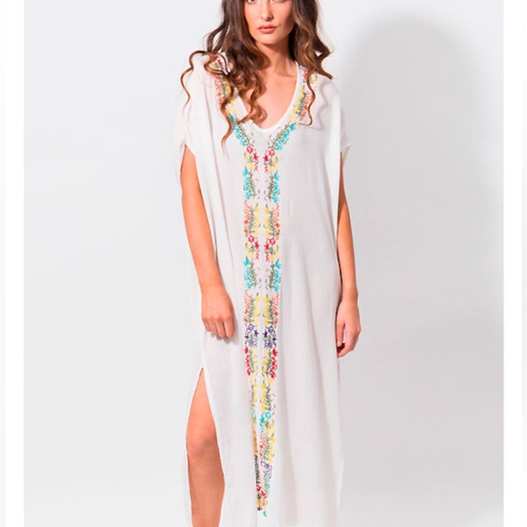 Pia Rossini | Swim | Pia Rossini Resort Wear Bohemian Dress In Whitemulti Colored Array Of ...